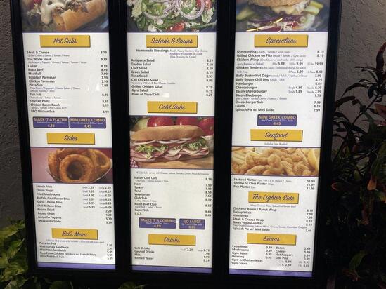 Menu at Seminole Subs & Gyros restaurant, Largo, Seminole Blvd