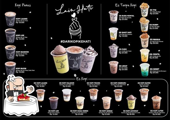 Menu at Kopi Lain Hati Pondok Kelapa, Jakarta