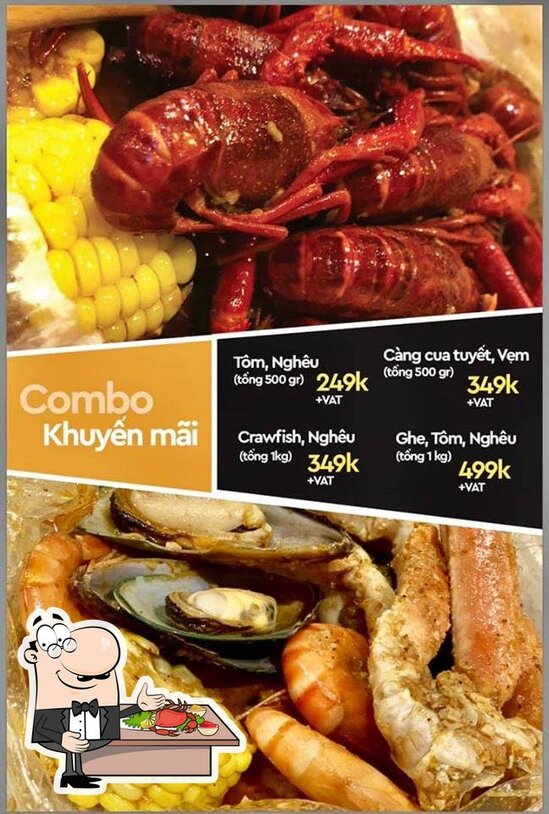 Menu at The Cajun Cua restaurant, Ho Chi Minh City, 27 Nguyễn Hữu Thọ ...
