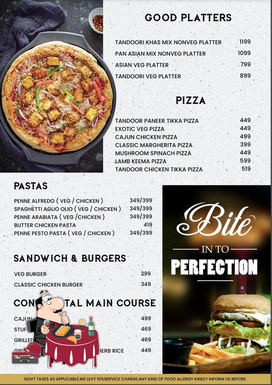 Menu at The Goodfellas Kitchen and Lounge, Hyderabad
