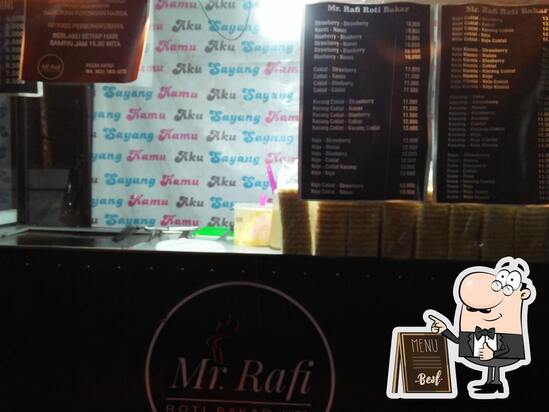 Menu at Mr. Rafi "roti bakar kita", Negara