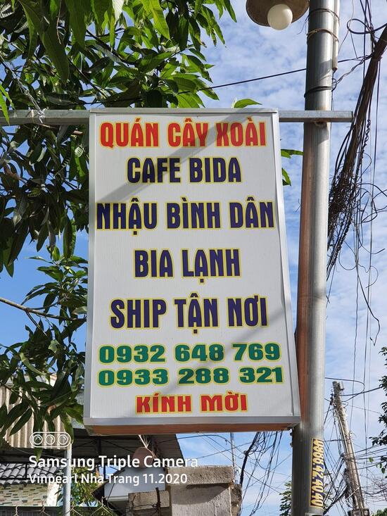 Menu at Tâm Cafe - Bida - Bia lạnh, Phan Thiet