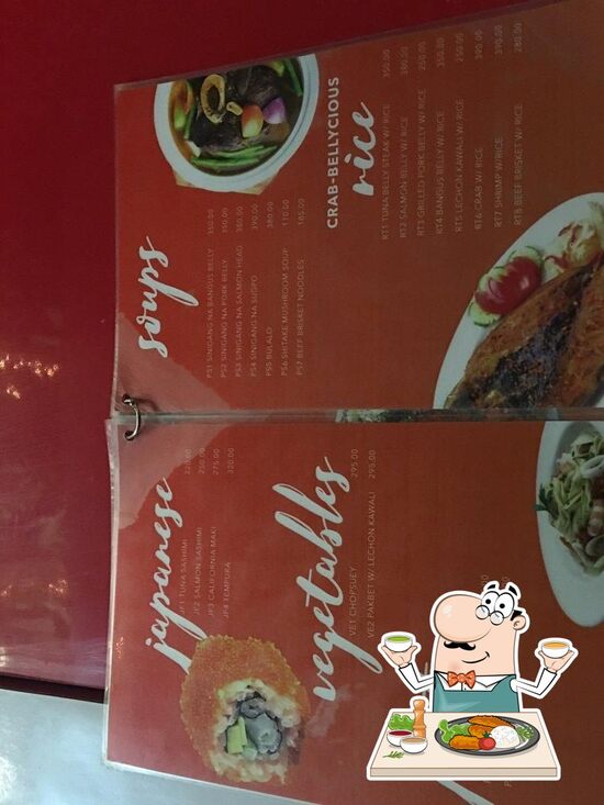 Menu at Crab and Belly restaurant, Subic