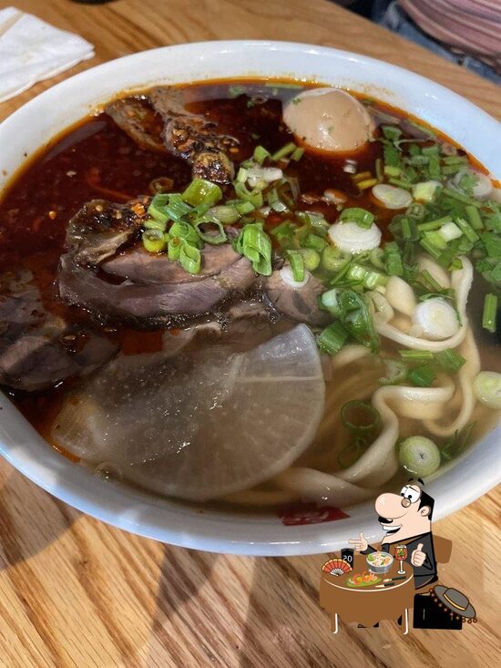 Menu at Gol's Lanzhou Noodle restaurant, Waterloo