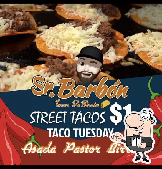 Carta de Sr. Barbon tacos de birria, Salinas