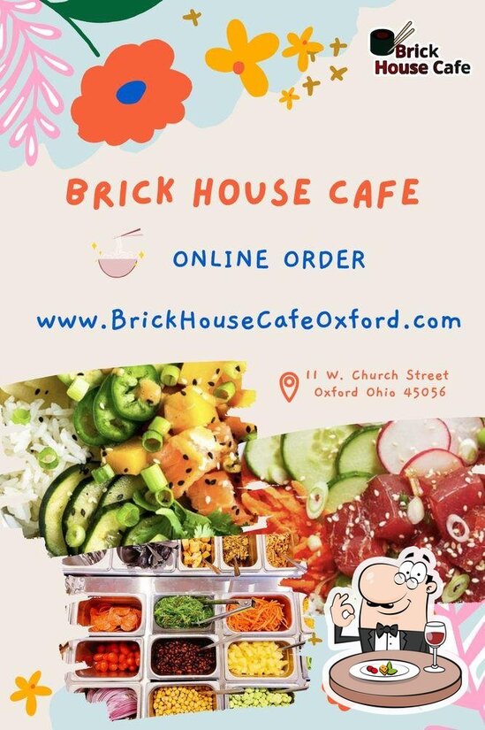 Menu at Brick House Cafe, Oxford