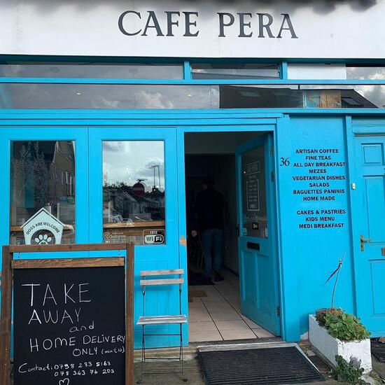 Menu at Cafe Pera, Twickenham