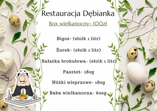 Menu at Dębianka restaurant, Dębe Wielkie