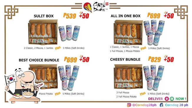 Menu at Corndog 28 E. Rodriguez restaurant, Quezon City
