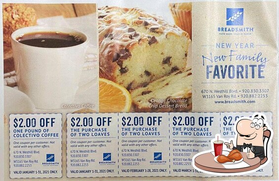 Breadsmith, 670 N Westhill Blvd in Appleton - Restaurant menu and reviews