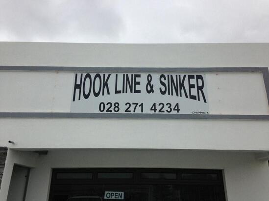 Menu at Hook, Line and Sinker (Take Away), Kleinmond