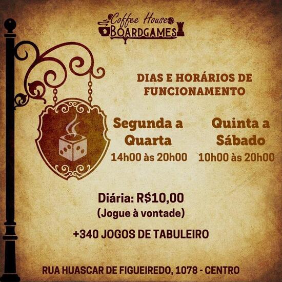 Menu em Coffee House & Boardgame, Manaus