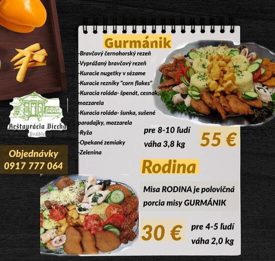 Menu at Reštaurácia Viecha restaurant, Vráble, Vráble