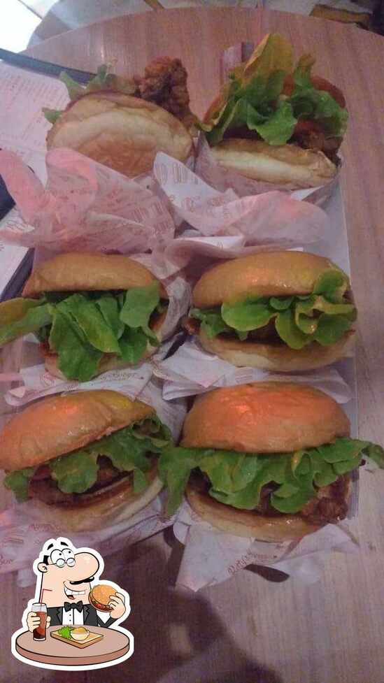 Menu at Betty's Burgers fast food, Melbourne, 97 Elizabeth St