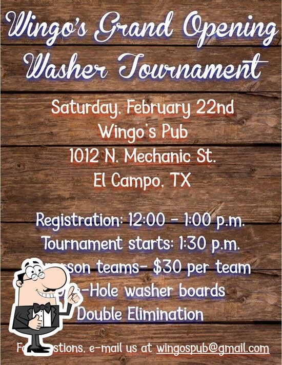Wingo's Pub, El Campo - Restaurant menu, prices and reviews