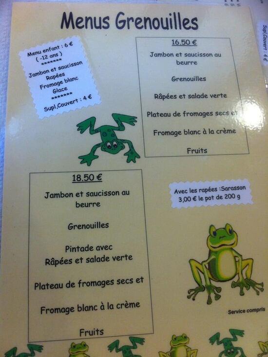 Menu au Auberge des Faux restaurant, Saint-Just-Saint-Rambert