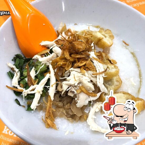 Menu at Bubur Aguan restaurant, West Jakarta, Jalan Mangga Besar 1