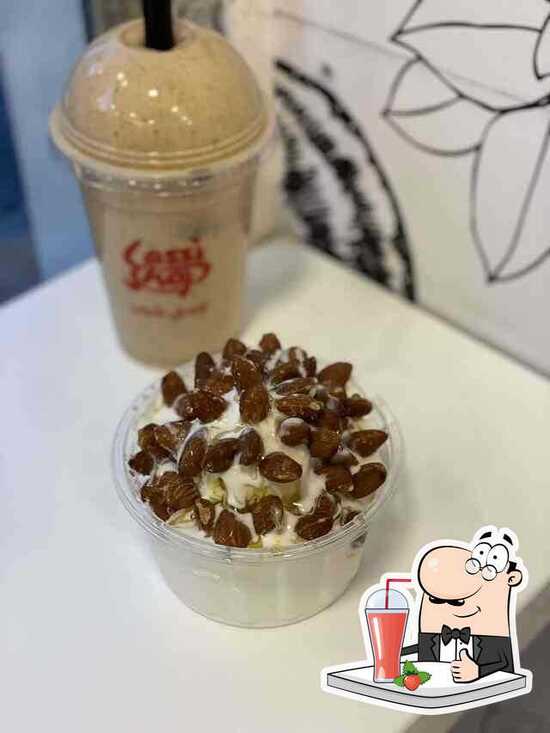 Menu at Lassi shop cafe, Abu Dhabi, 12 شارع