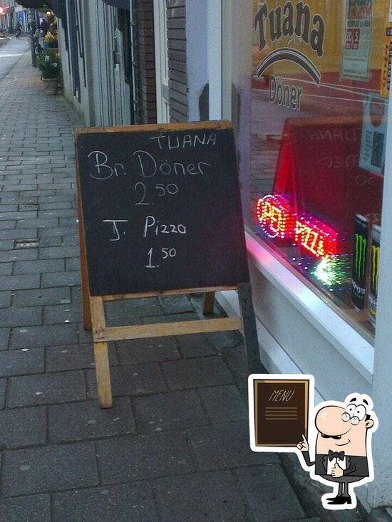 Menu at Tuana Eethuis, Haarlem