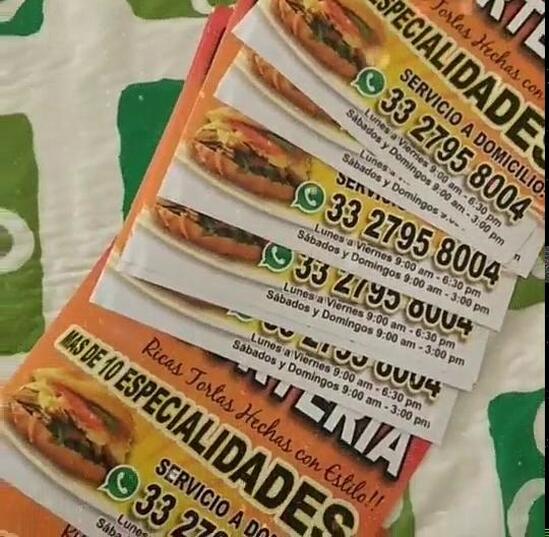 Carta del restaurante LA TORTERIA, Valle del los Molinos