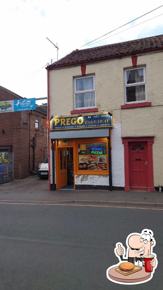 Menu at Prego Takeaway pizzeria, Driffield