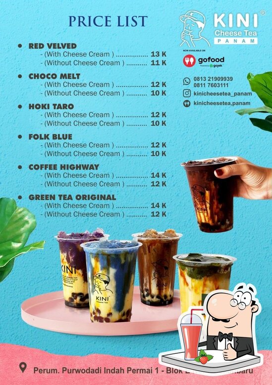 Menu at KINI Cheese Tea, Panam, Pekanbaru