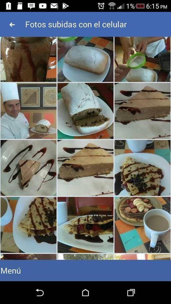 Menu at "El chef David" restaurant, Guadalajara