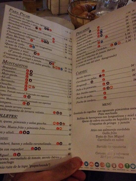 Menu at Café y copas Don Benito, San Roque