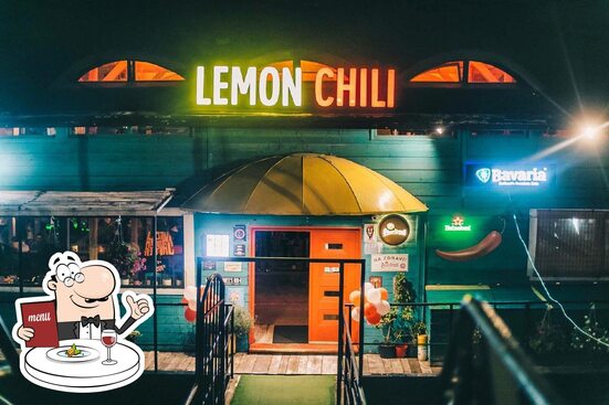 Menu at Lemon Chili restaurant, Belgrade