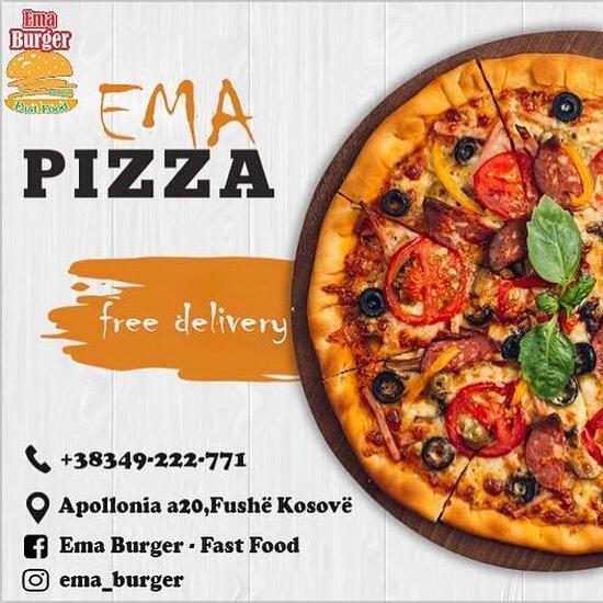 Menu au Ema Burger - Fast Food, Kosovo