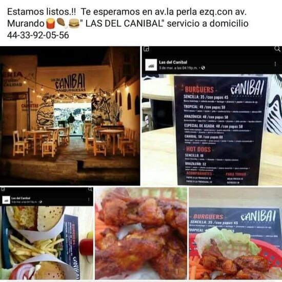 Menu at Las del Canibal restaurant, Morelia