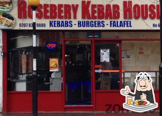 Menu at Rosebery Kebab House fast food, London