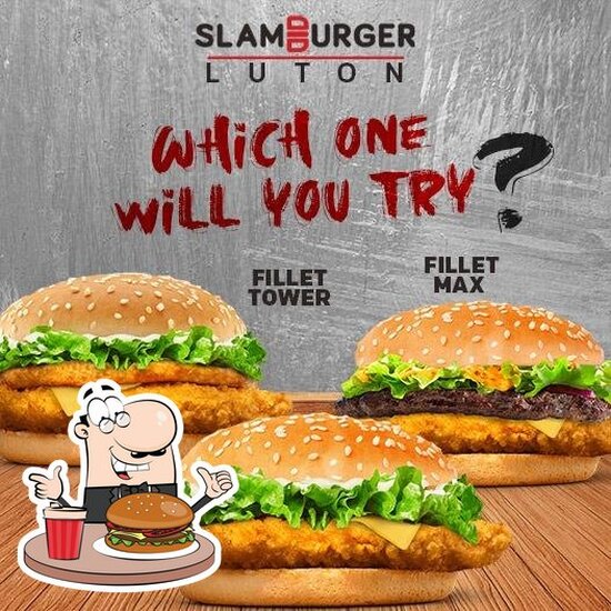 Menu at Slamburger restaurant, England