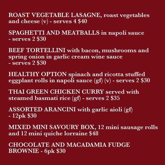 Menu at The Woolshed at Emerald Bank Kialla VIC restaurant, Kialla