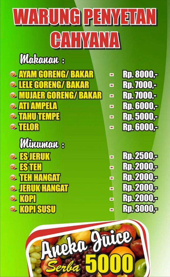 PENYETAN CAHYANA cafe, Indonesia