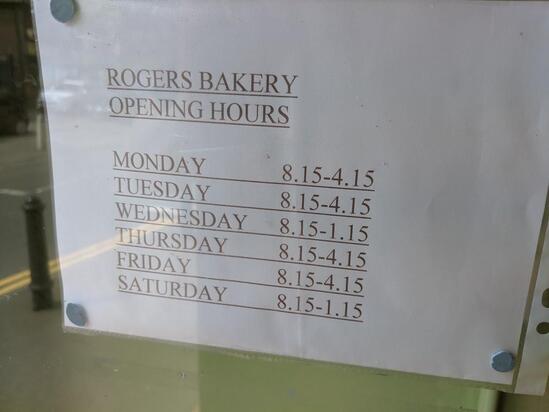 Rogers Bakery, Barton-le-Clay - Restaurant menu, prices and reviews