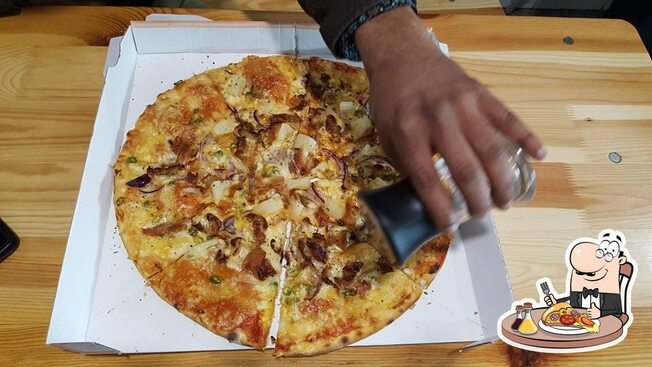 Menu at PIZZA BOSS cafe, Lisbon