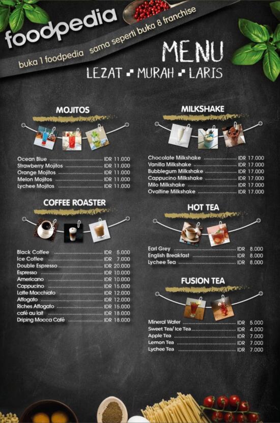 Menu at Foodpedia Setu restaurant, Bekasi Regency
