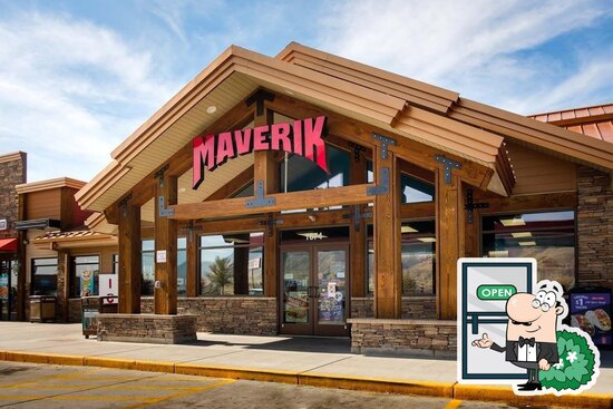 Menu at Maverik Adventure's First Stop fast food, Perry, S Hwy 89