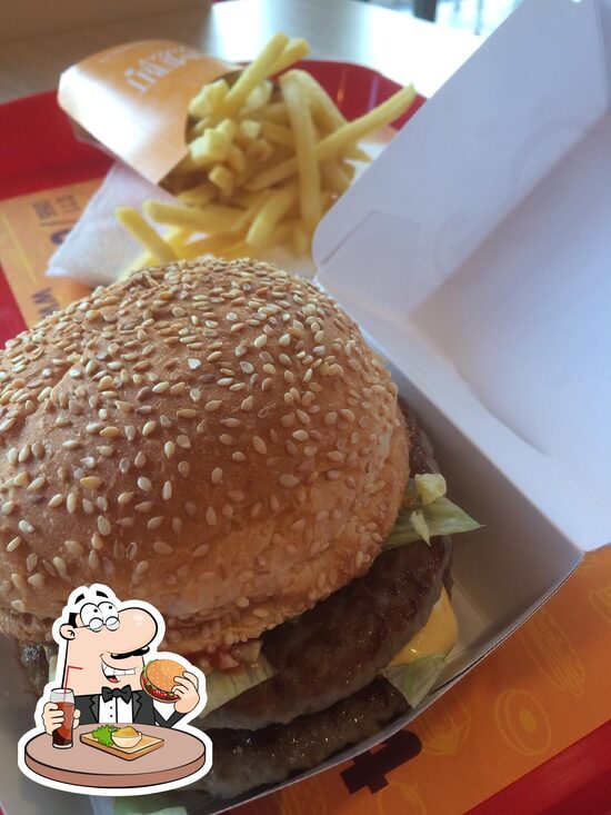 Menu at Burger Plus restaurant, Belgrade, Jurija Gagarina