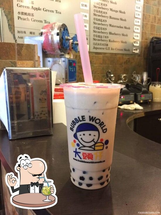 Menu at Bubble World pub & bar, Vancouver, Robson St
