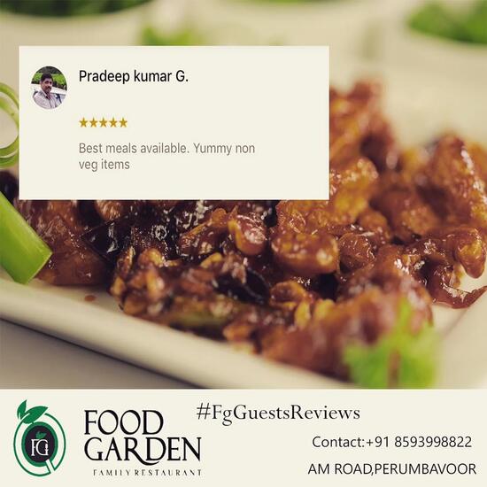 Menu at Food Garden Restaurant, Perumbavoor, near Nakshatra Jewellery