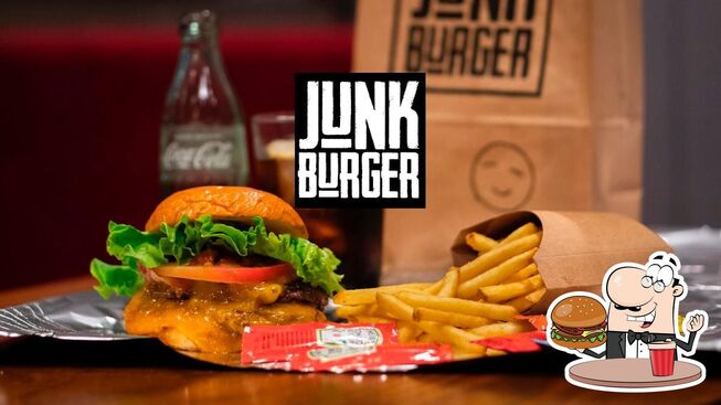Menu at JUNK BURGER restaurant, Madrid
