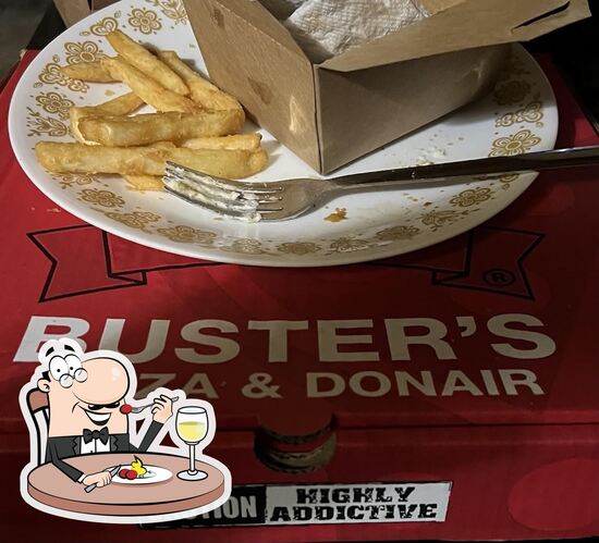 Menu at Buster's Pizza & Donair restaurant, Lethbridge