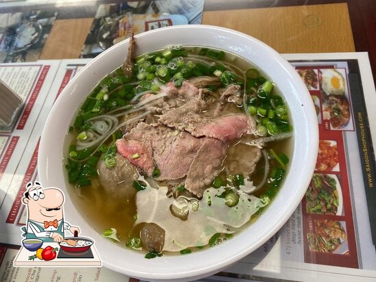 Menu at Pho Saigon Shophouse restaurant, Fresno