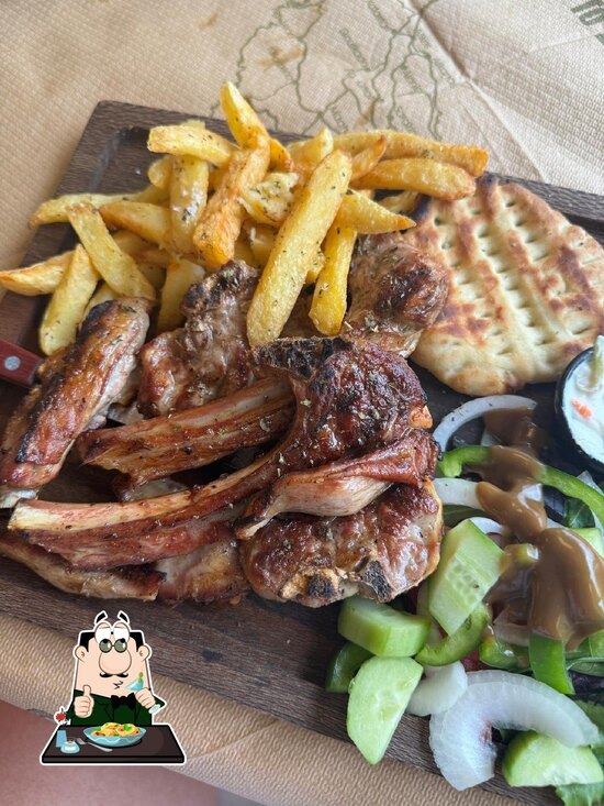 Menu at Erato Greek restaurant, Argassi