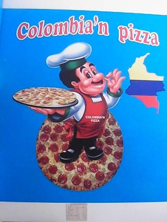 Menu at Colombian pizza pizzeria, Andes