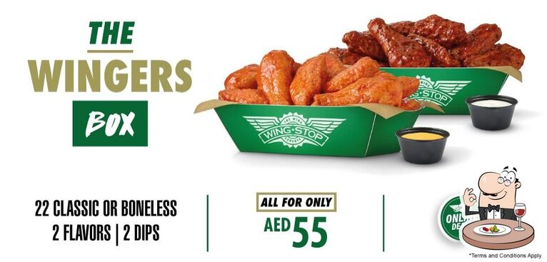 Menu at Wingstop DIP restaurant, UAE