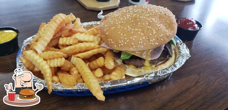 Menu at RW's Hamburger House restaurant, Wasilla, E Parks Hwy