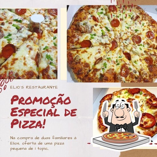 Menu em Elio's pizzaria, Angra do Heroísmo